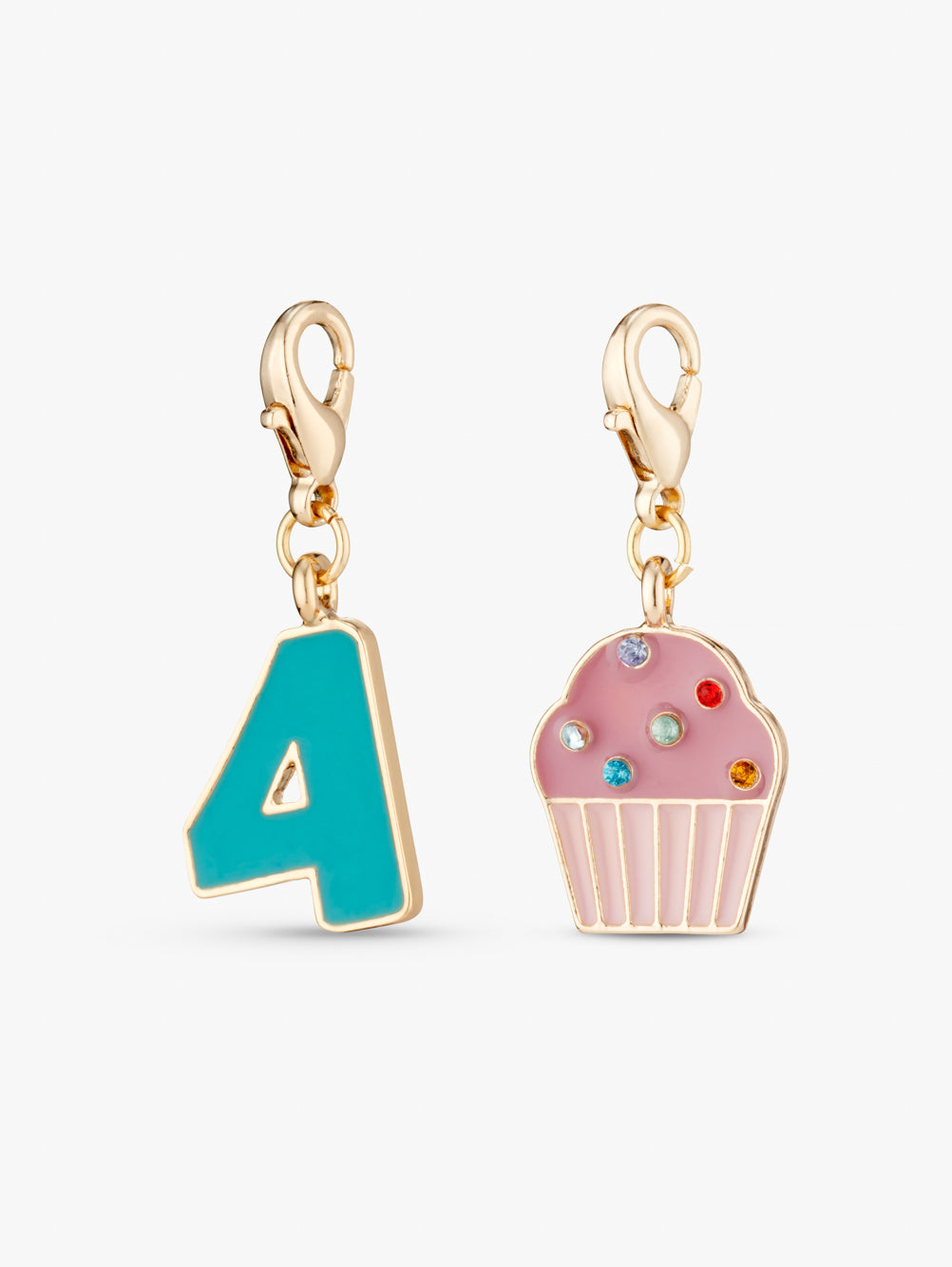 Kids Personalised 4th Birthday Number Dangle Charms Set of 2 | Stych ...