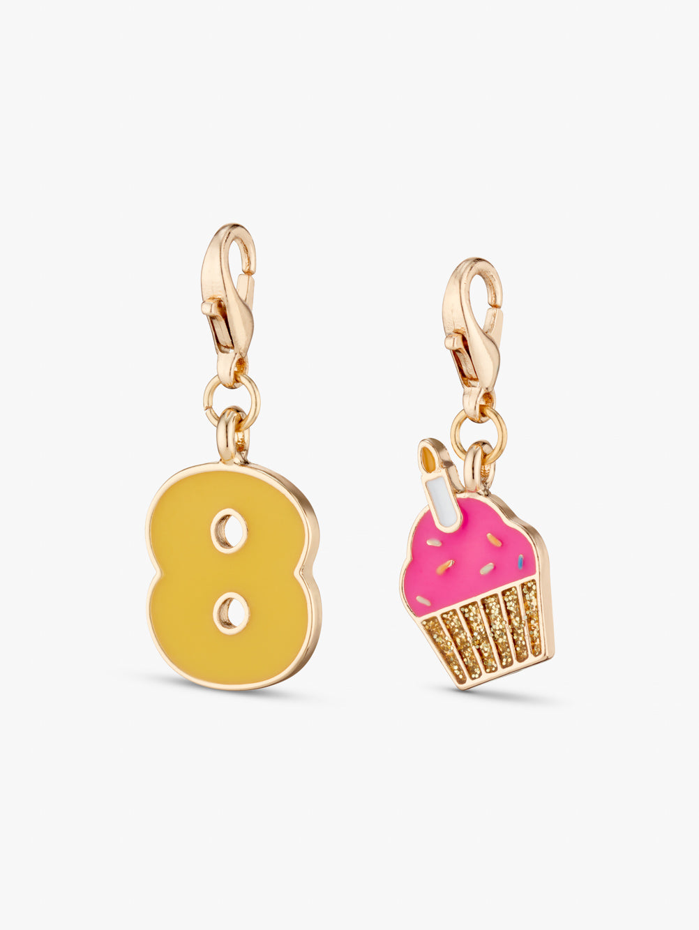 Kids Personalised 8th Birthday Number Dangle Charms Set of 2 | Stych ...