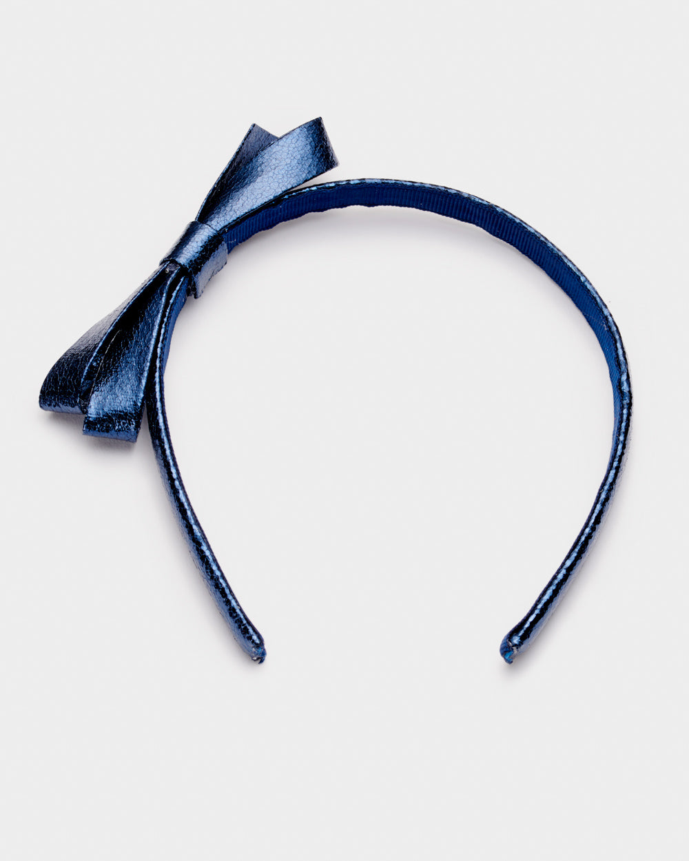 Girl's Metallic Blue Slim Bow Headband | Stych – Stych Accessories
